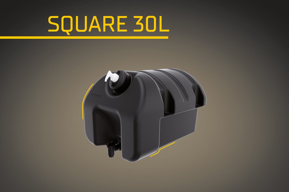 Water tank in black plastic L 30