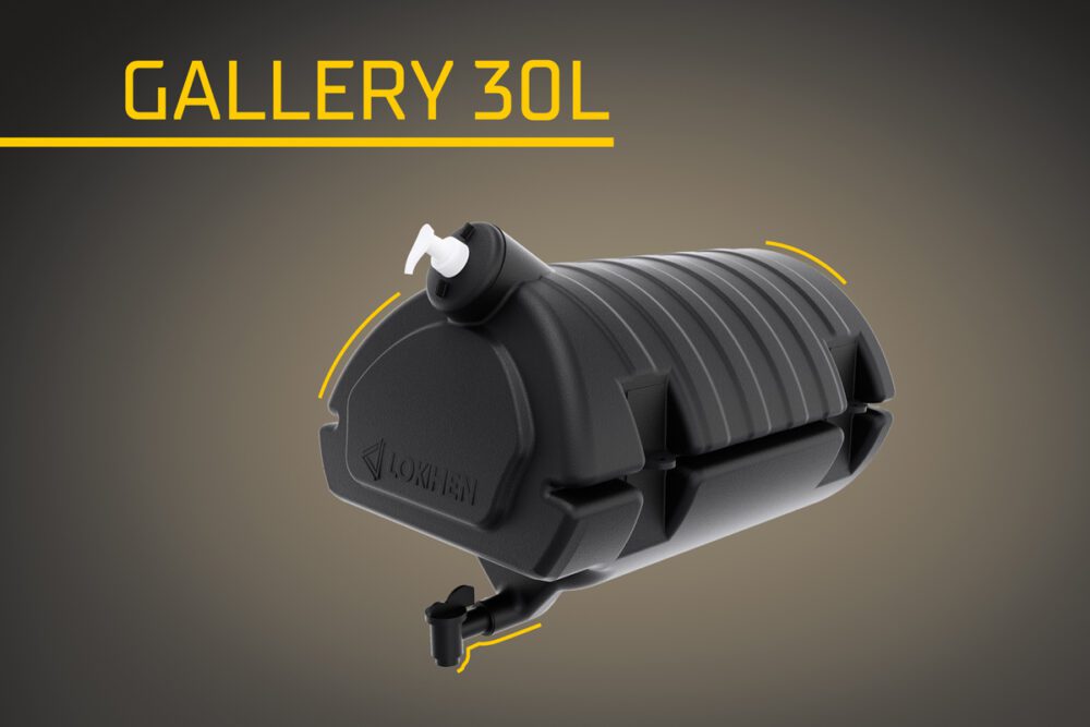 Water tank in black plastic L 30
