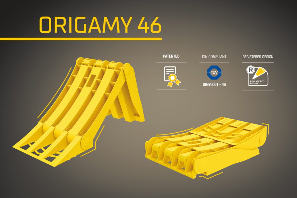 Foldable yellow homologated thermoplastic wheel chock 46